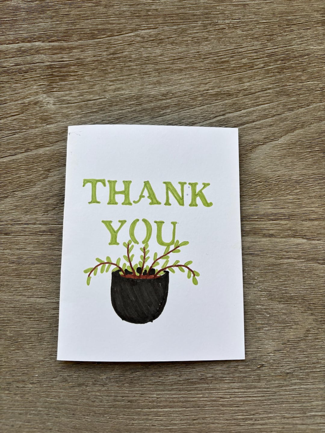 Plant Thank You Card - Etsy