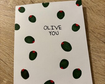 Olive You Card - Etsy
