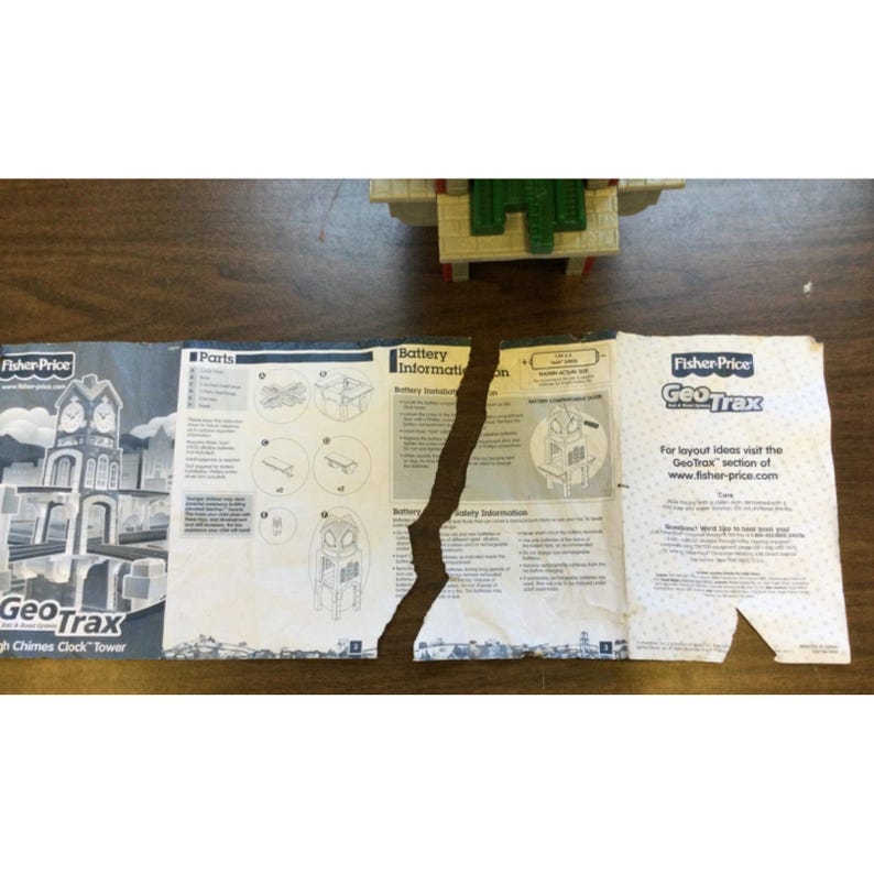 Fisher Price Geotrax Rail Road System High Chimes Musical Clock Tower ...