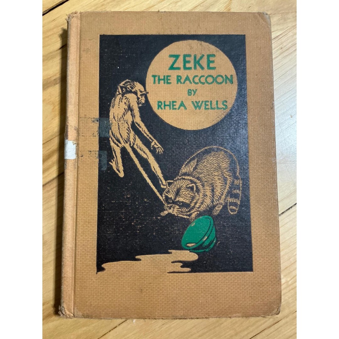Zeke the Raccoon by Rhea Wells Vintage Childrens Book Cadmus Books - Etsy
