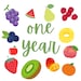 FRUIT THEME Baby Monthly Milestone CARDS - Etsy