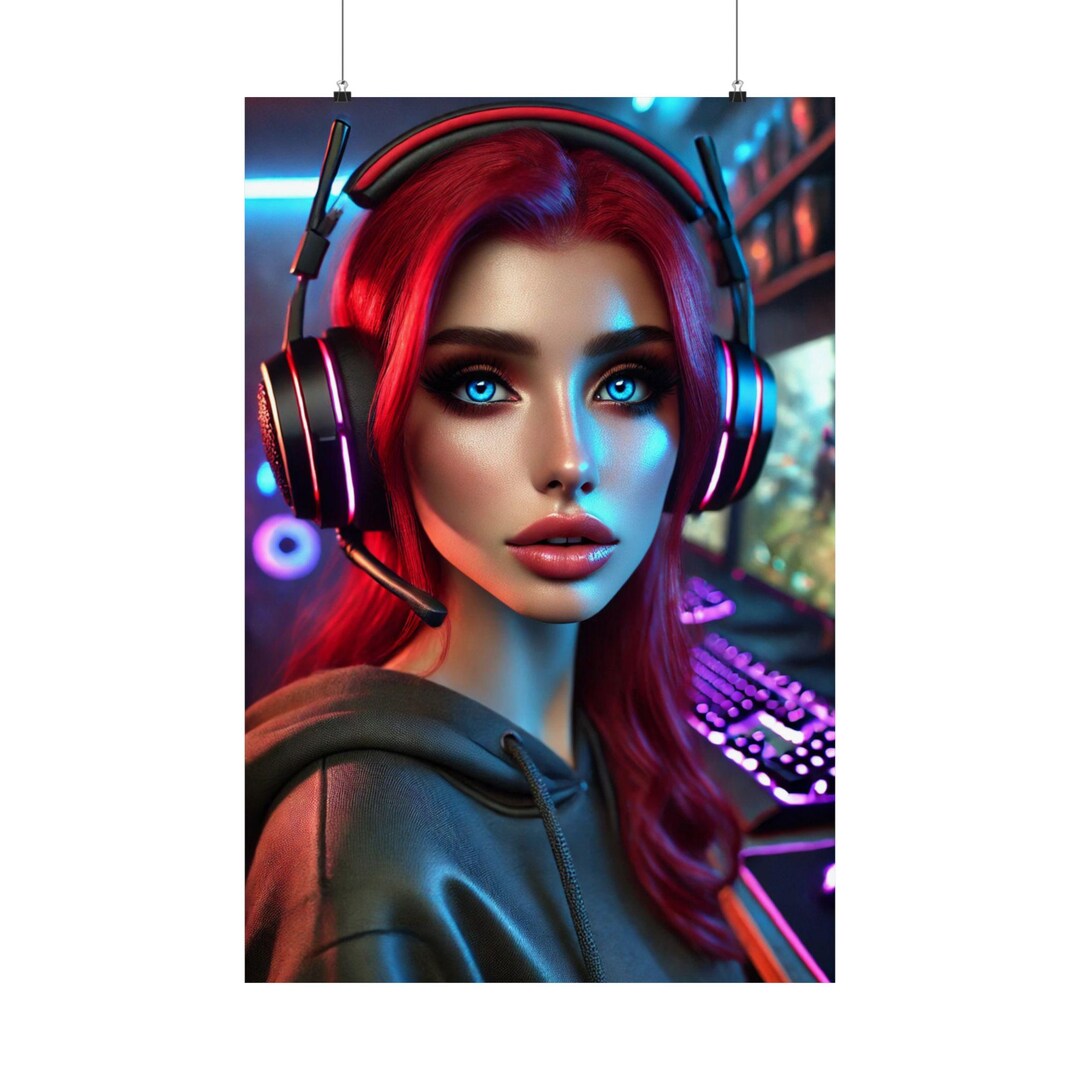 Gamer Girl Poster - Etsy