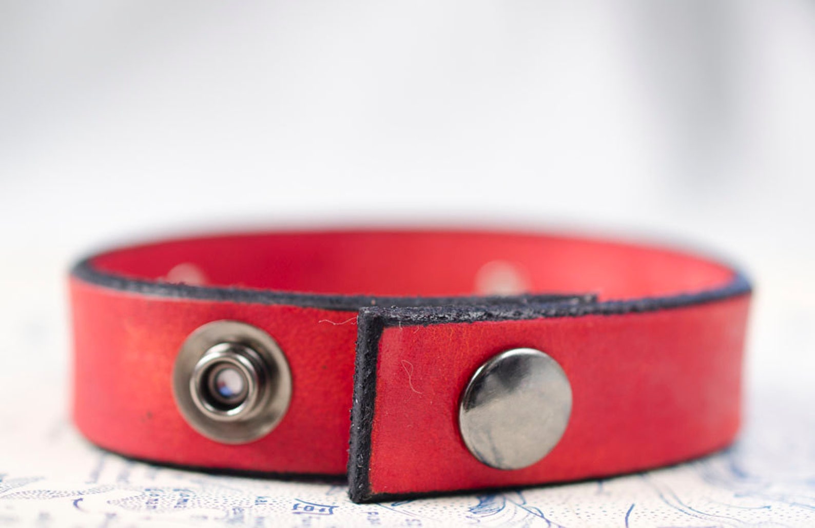 Dream Big Adjustable Leather Snap Cuff with Engraved Metal | Etsy