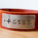 Custom Date Cuff With Compass and Latitude and Longitude of Your ...