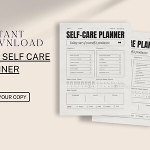 Self-care Planner Printable | Daily Wellness Tracker | Mental Health ...