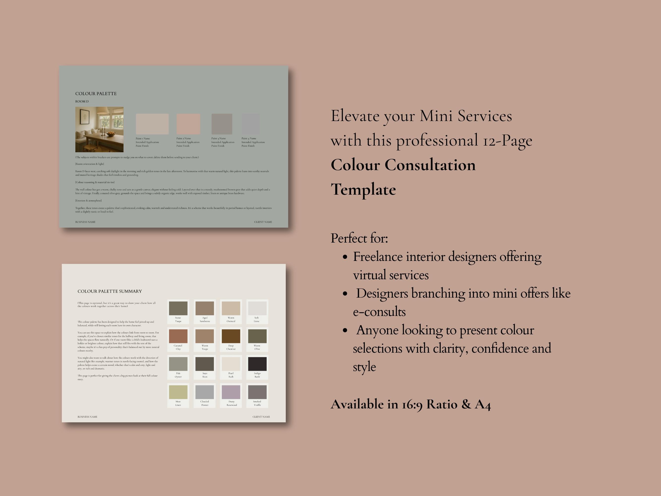 Interior Design Colour Consultation Presentation | Canva Client Guide ...
