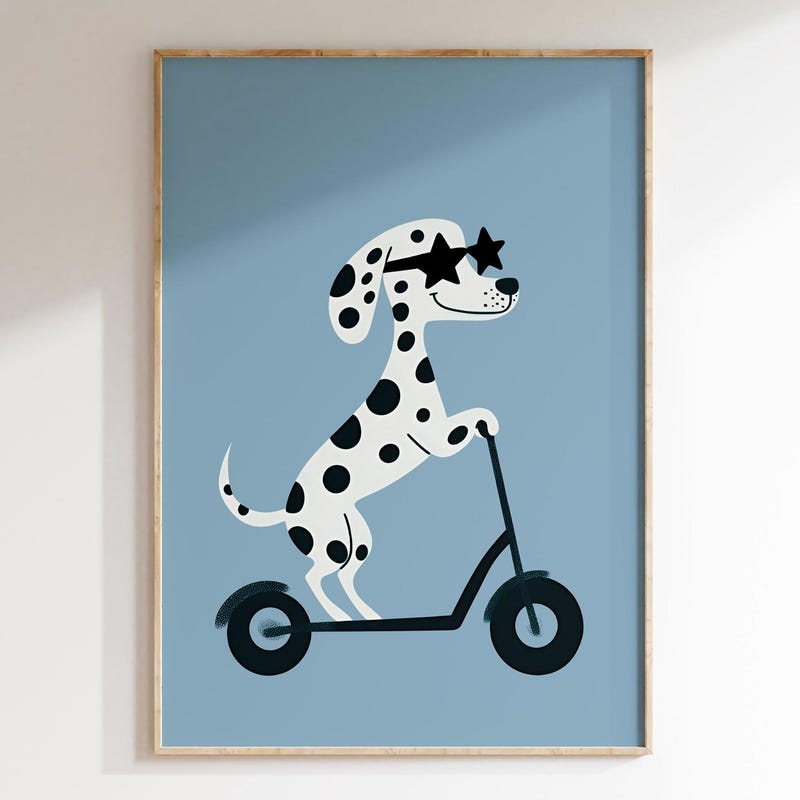 Fun Dalmatian Poster - Etsy