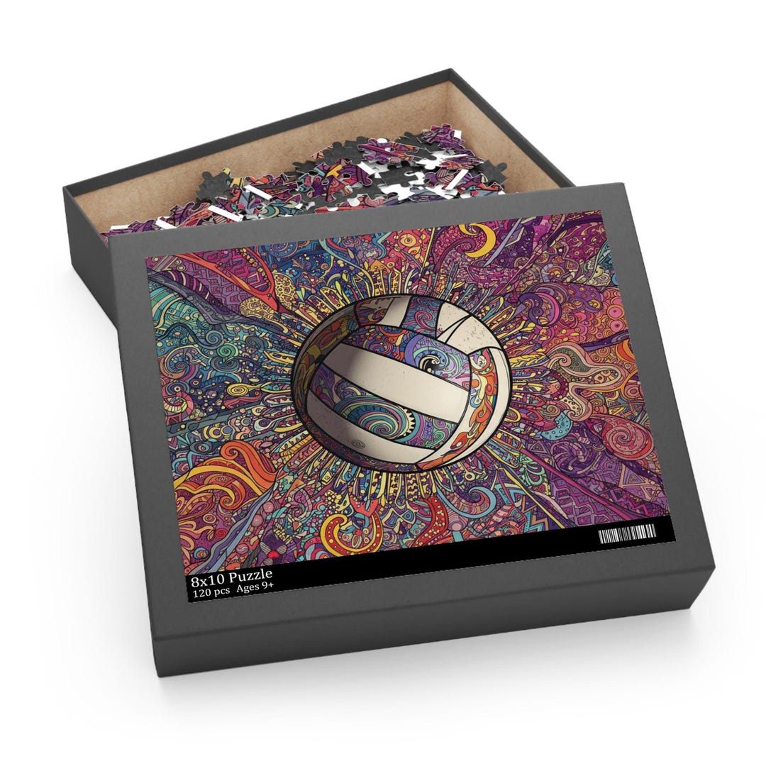 Volleyball Motif Puzzle - Etsy