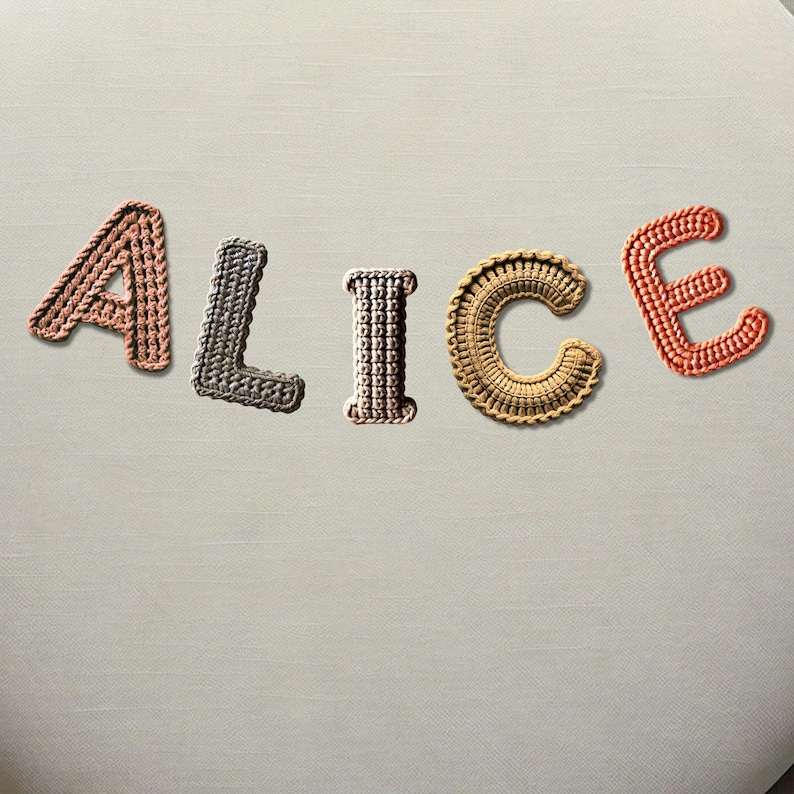 Crochet Alphabet Pattern, Crochet Letters,crochet Yarn,amigurumi ...