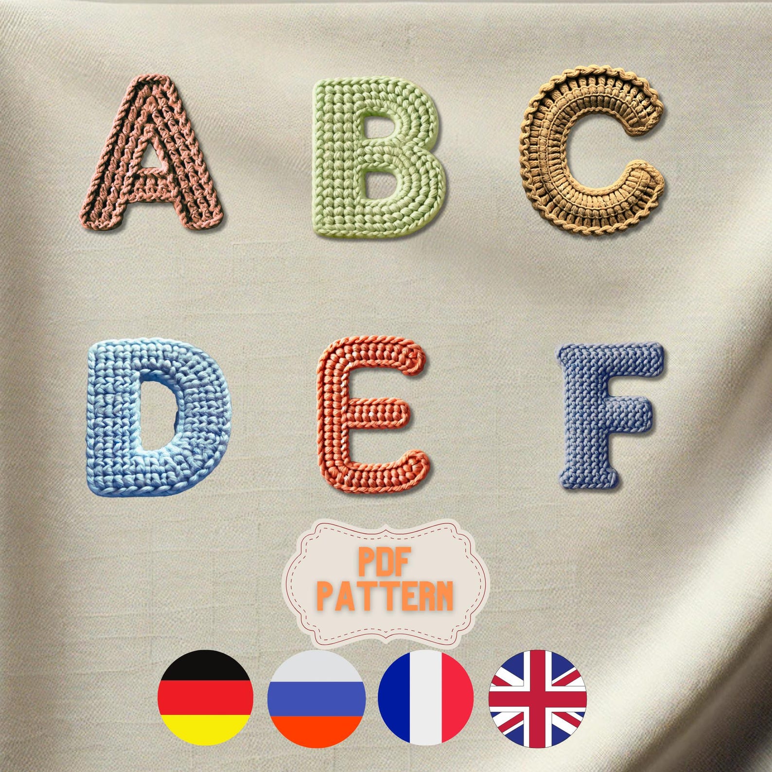 Crochet Alphabet Pattern, Crochet Letters,crochet Yarn,amigurumi ...