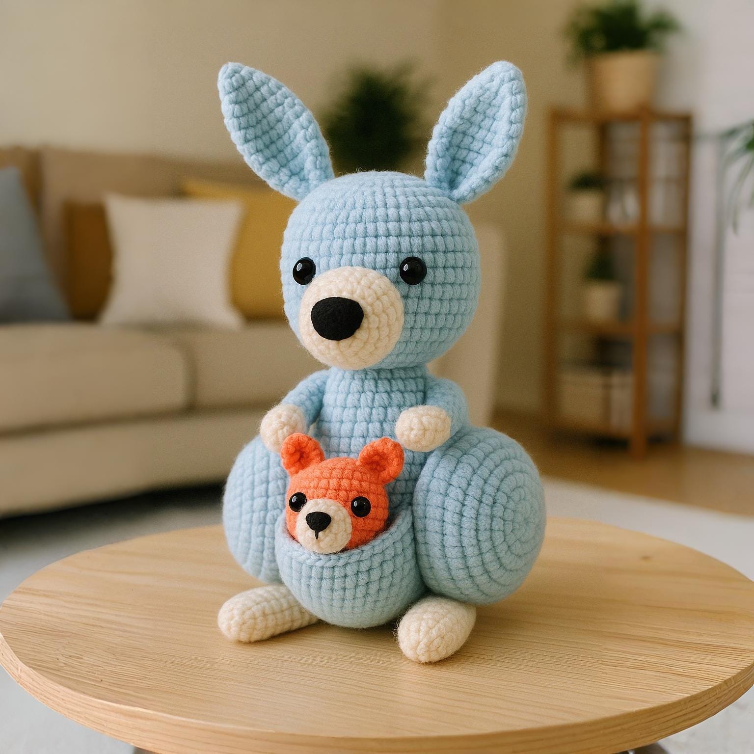 Kangaroo Crochet Pattern PDF | Amigurumi Mama & Baby | Easy No Sew ...
