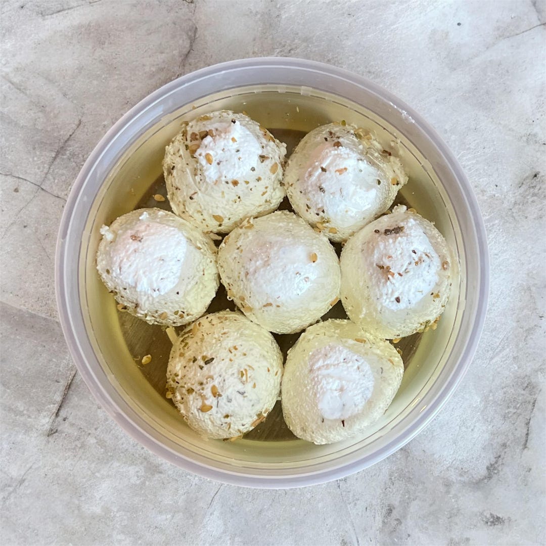 Za’atar Labneh Balls Thyme Flavored Preserved in Oil | Homemade Middle ...