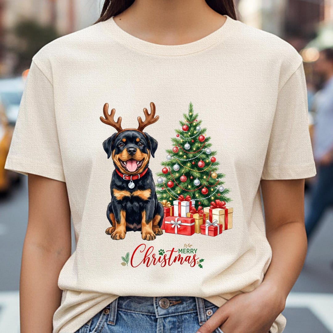 Christmas Rottweiler PNG, Reindeer Puppy Design (digital Download) - Etsy
