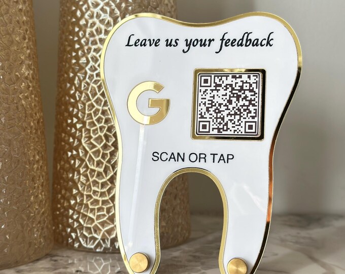Google Review Qr Code/ NFC Tap | Dental Sign | Business Sign | NFC Tap ...