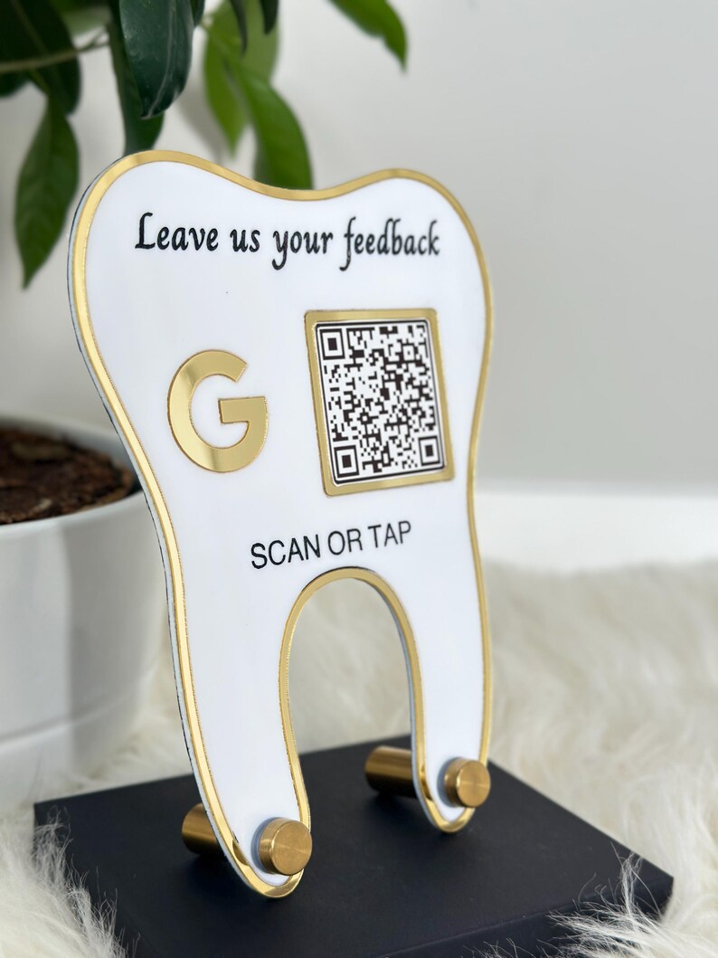 Google Review Qr Code/ NFC Tap | Dental Sign | Business Sign | NFC Tap ...