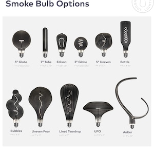 LED Smoke Bulbs! Modern Low Energy Light Bulbs LED Edison Glass Globe ...