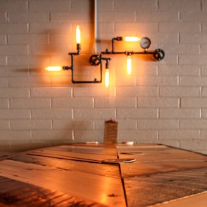 Industrial Lighting Pipe Light Wall Fixture Antique Edison Wall Lamp ...