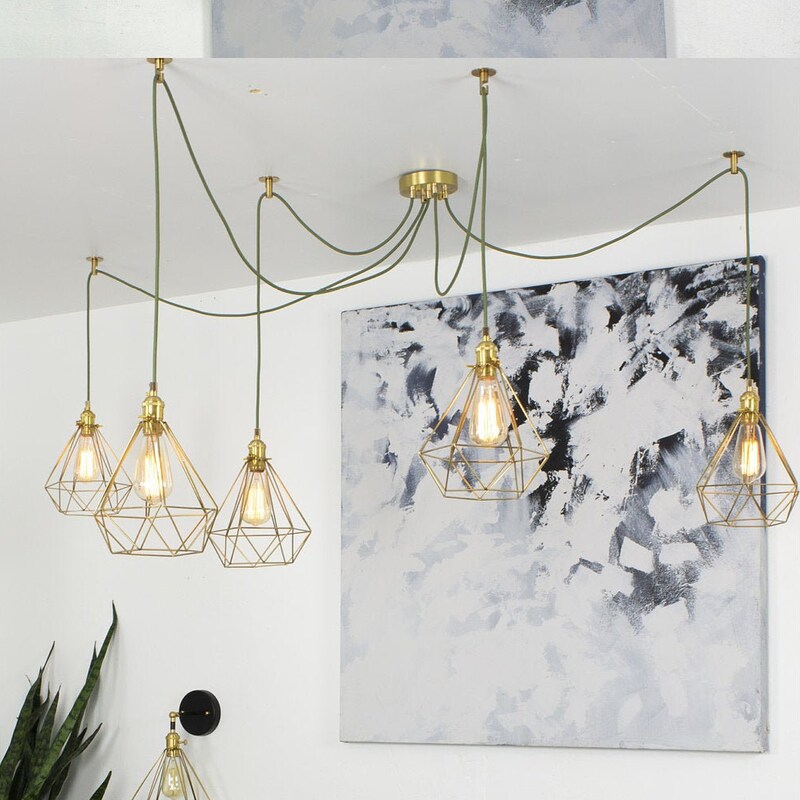 Geometric Chandelier - Etsy