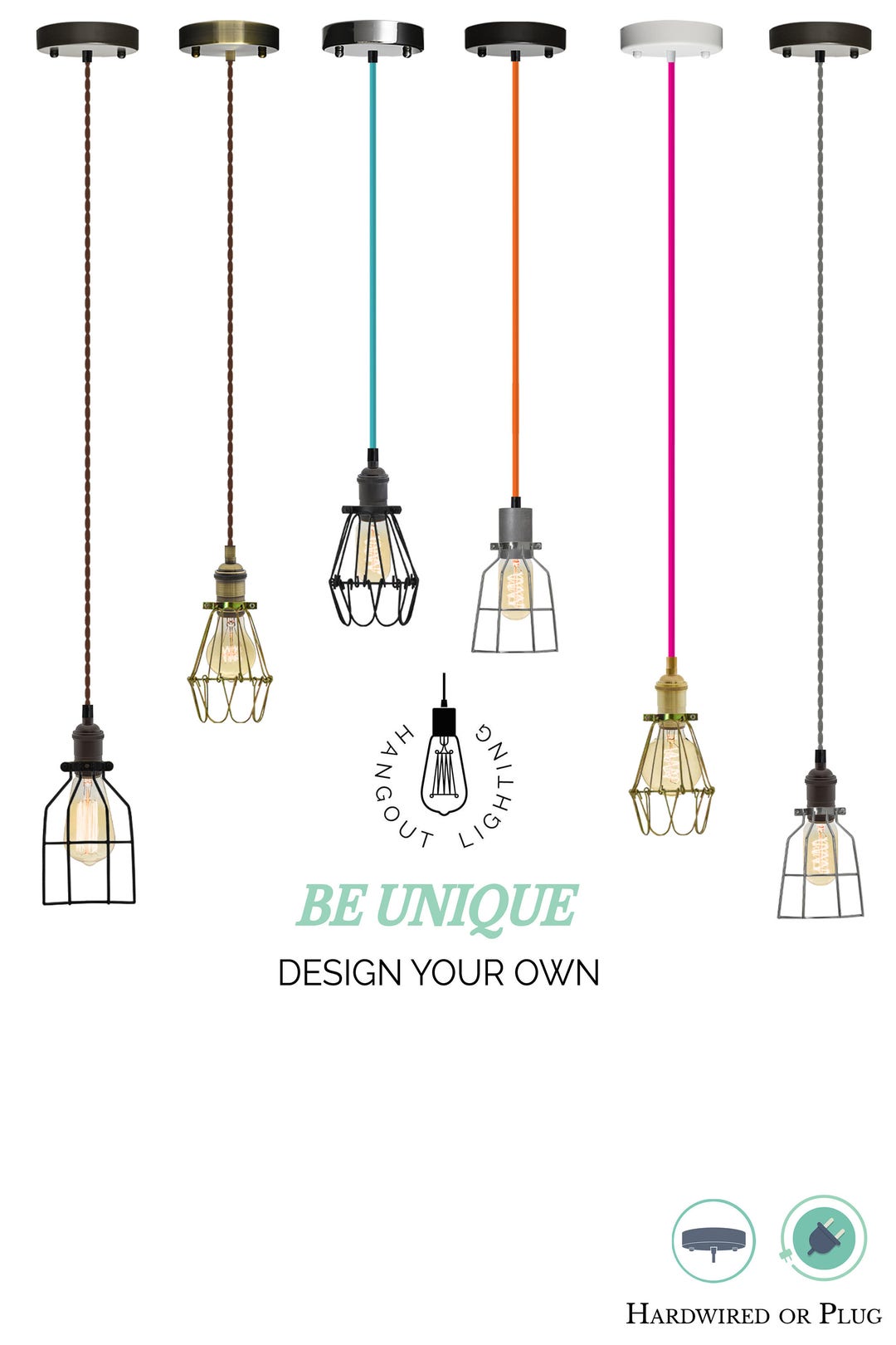 Custom Cage Pendant Light - Industrial Pendant Light - Steel Industrial ...