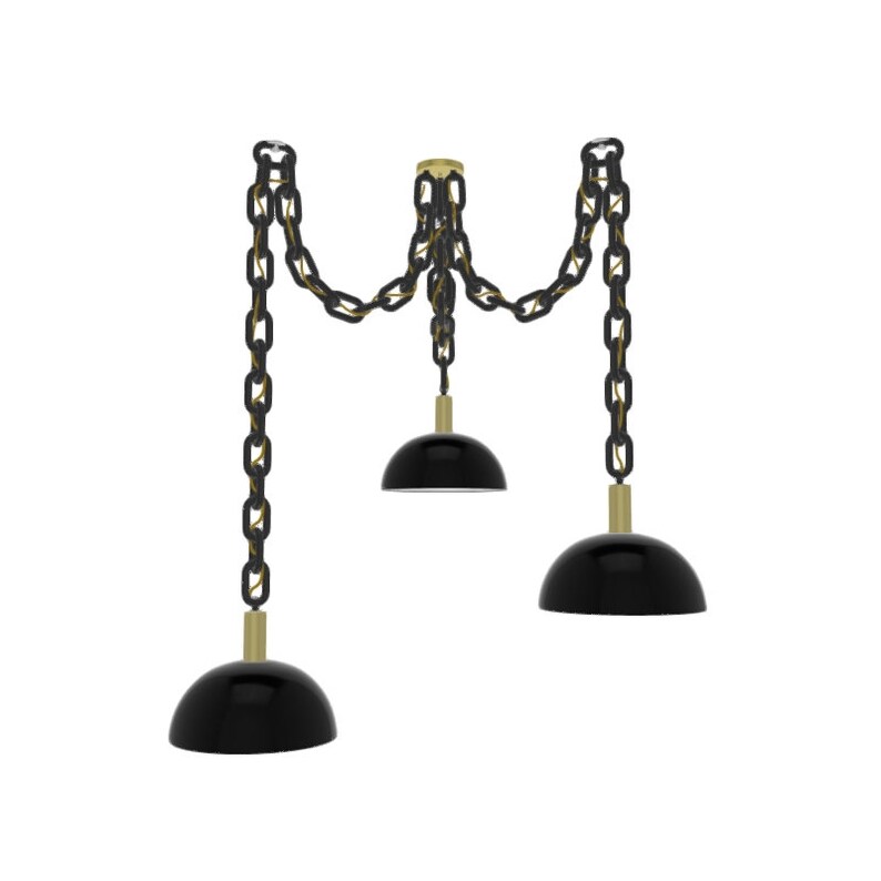 Thick 4" Chain Pendants With Metal Shades - Custom Finishes ...