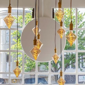 XL Oversized Bulbs - LED Edison Filament E26 Modern Glass Lamp Bulbs ...