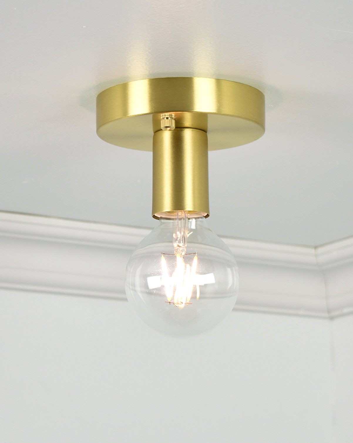Simple Black Flush Mount LED Lighting - Hallway Ceiling Mount Light ...