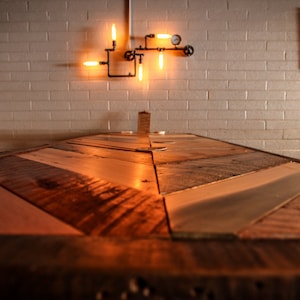 Pipe 5 Light Bulb Vintage Edison Industrial Lighting Wall Fixture Light ...