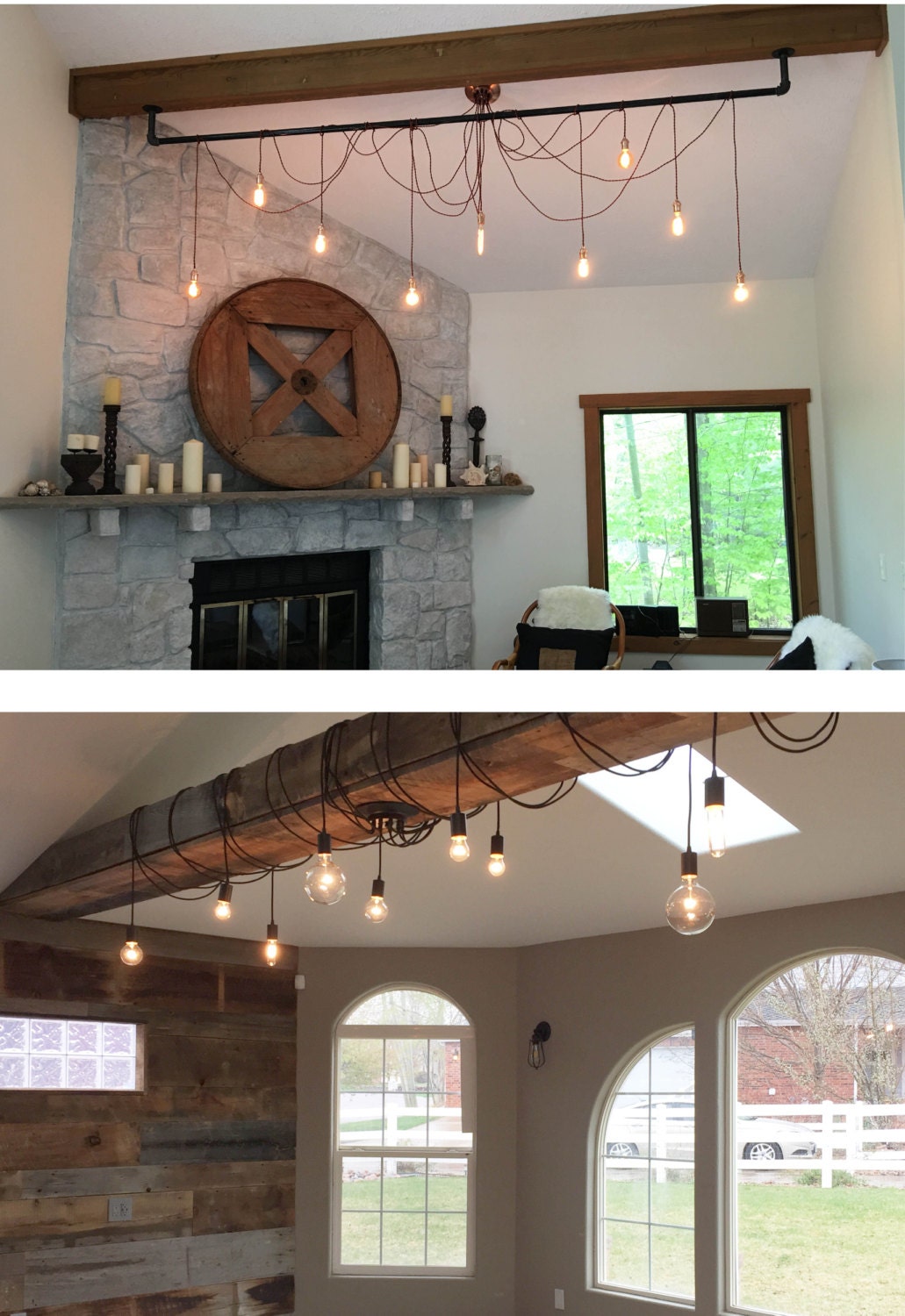 9 Pendant Light Wrap a Pipe or Bar Modern Chandelier - Etsy