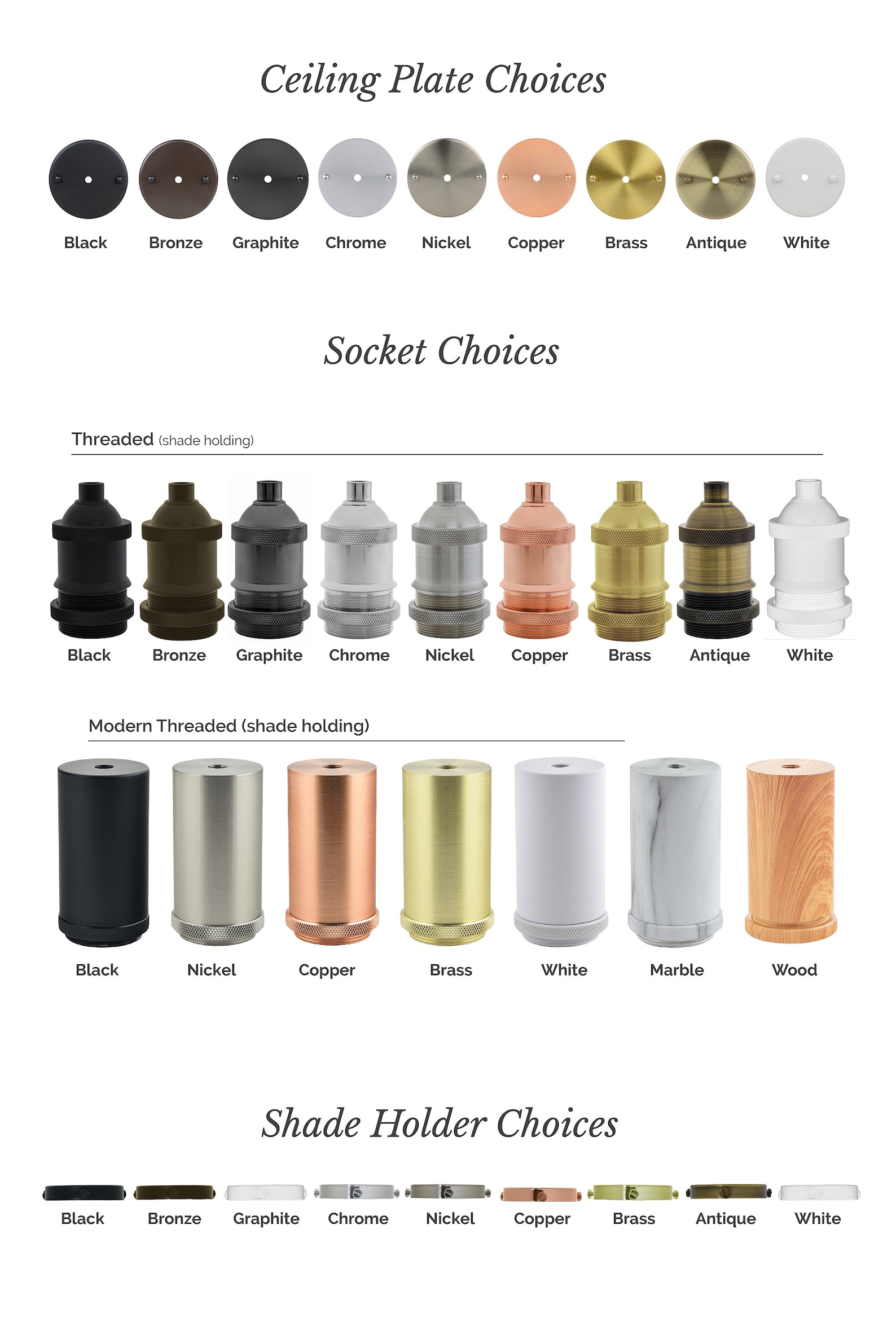 NEW Modern Wood Socket Design Your Own Metal Shade Pendant - Etsy