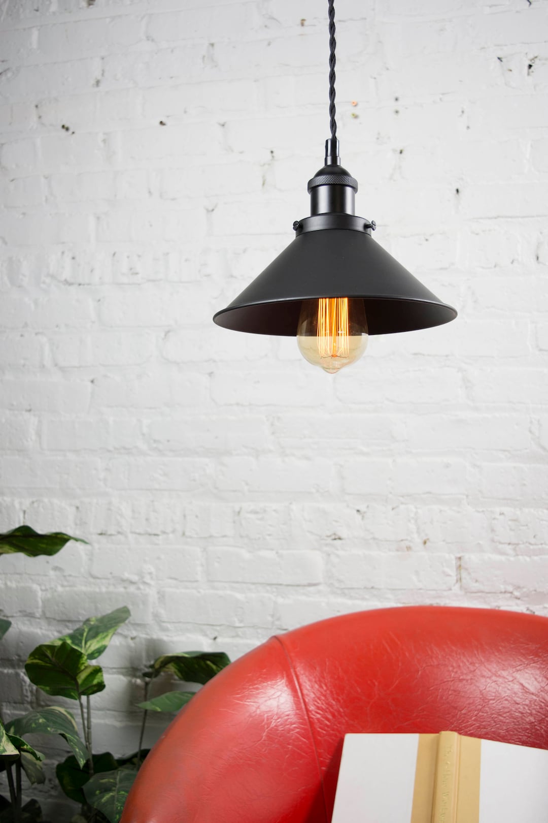 Custom Metal Cone Shade Pendant Light - LED Mix and Match - Nickle ...