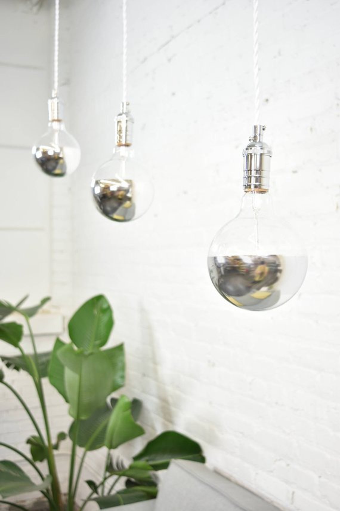 Dipped LED Bulbs Chrome Copper Gold Dipped Globes Mirror - Etsy