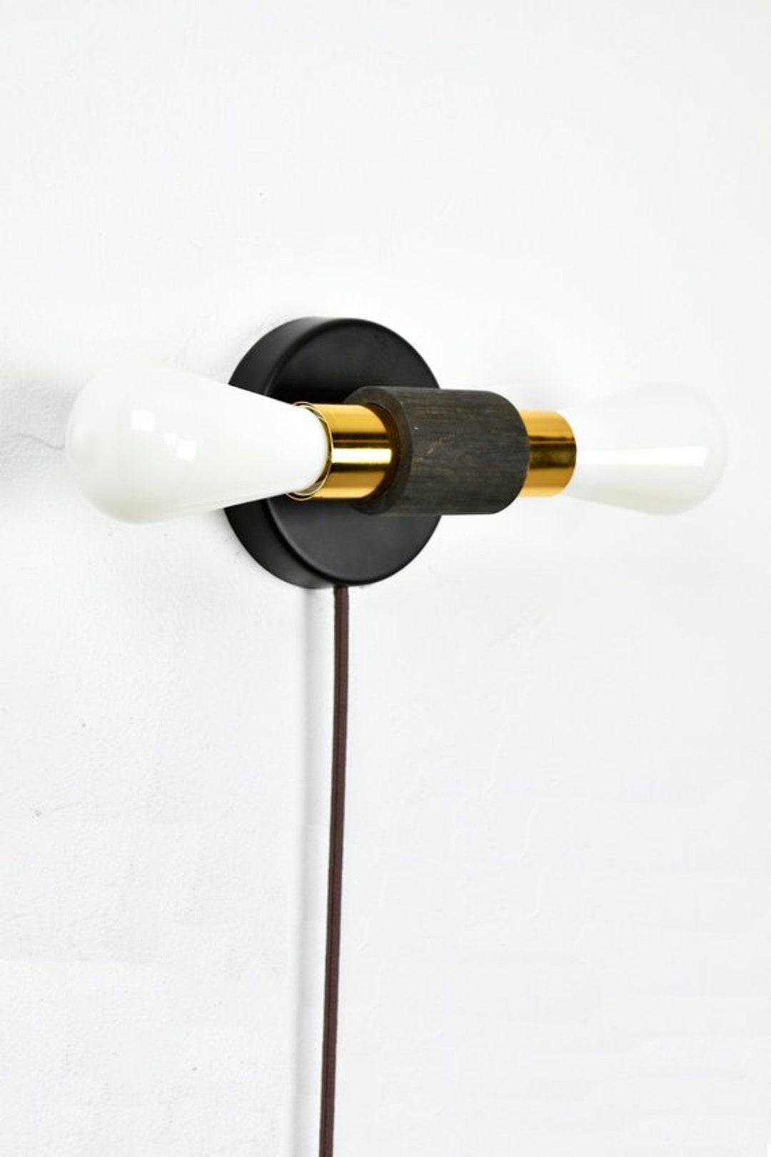 Modern Wood Double Wall Sconce - Custom Finishes - Two Light Wall ...