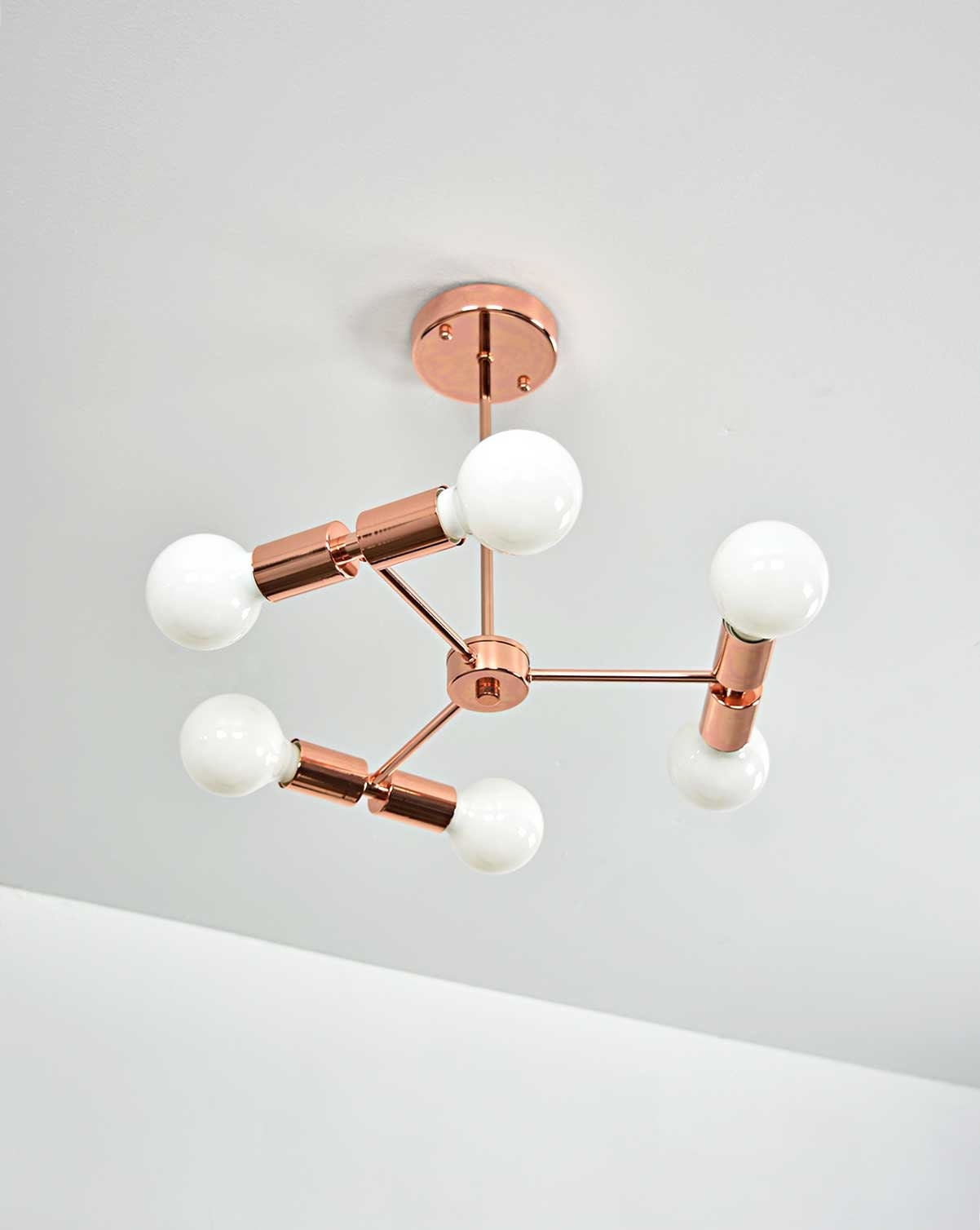 Double T 6 Light Spoke Modern Ceiling Fixture Polished - Etsy UK