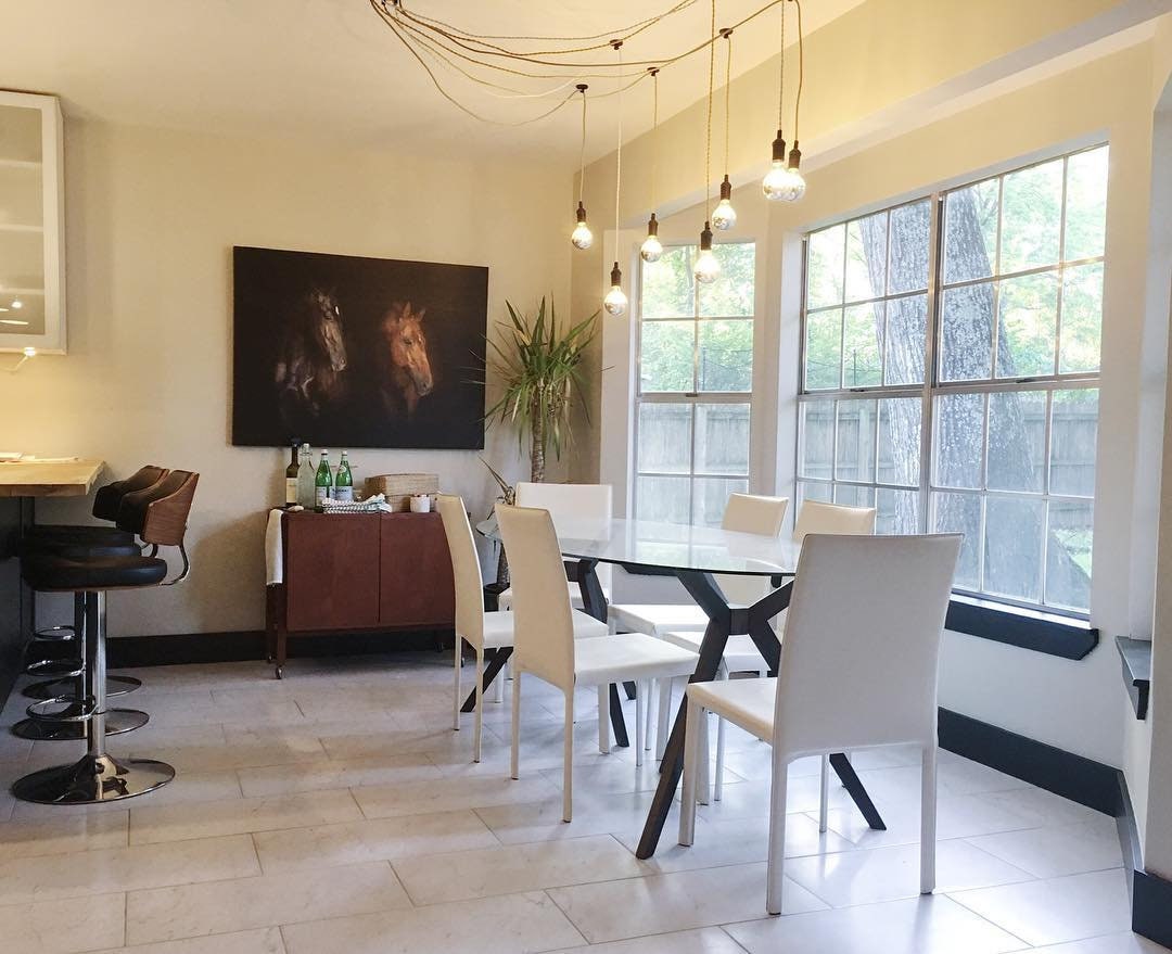 Track Lighting Over Dining Room Table