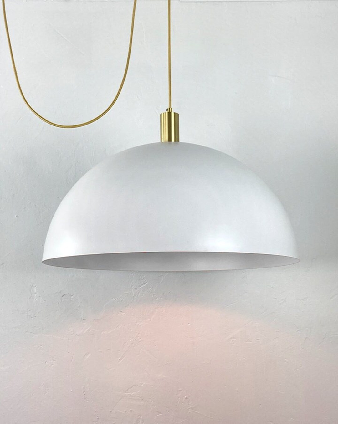XL Dome 24 18 or 12. Industrial Modern Shade Pendant Light LED Custom ...