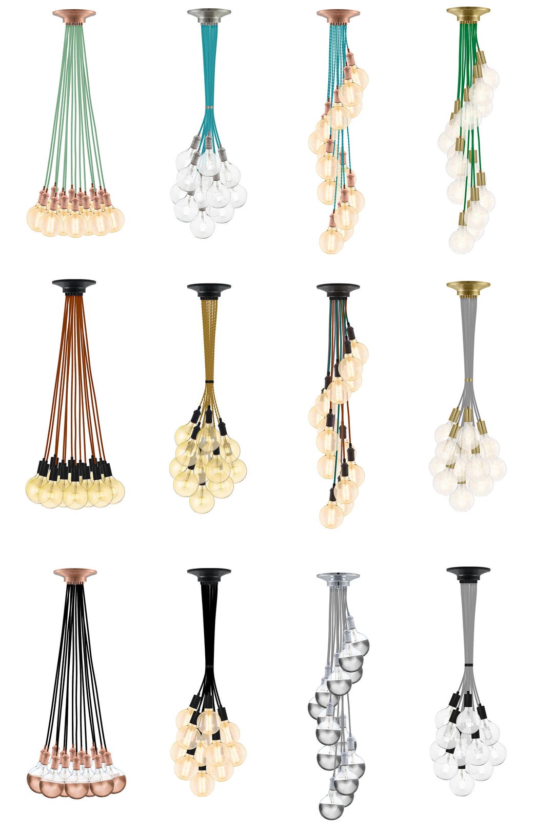 Industrial Modern Lighting Unique Loft Chandelier - Custom 14 Pendant ...