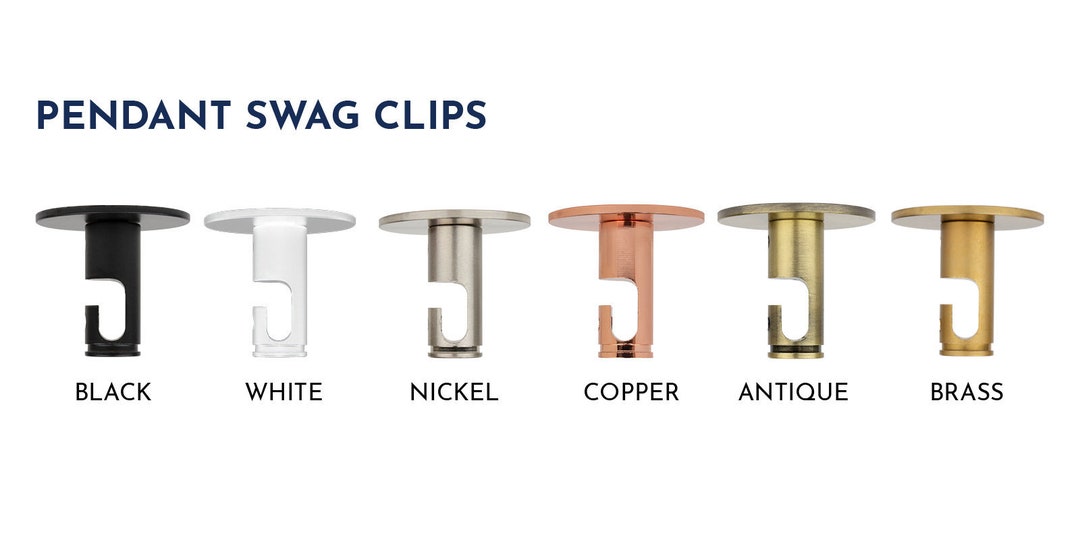 Pendant Hooks - Metal Ceiling Clips - Swag Hooks - Swag Ceiling Clips ...