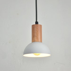 NEW Modern Wood Socket - Design Your Own Metal Shade Pendant Light ...