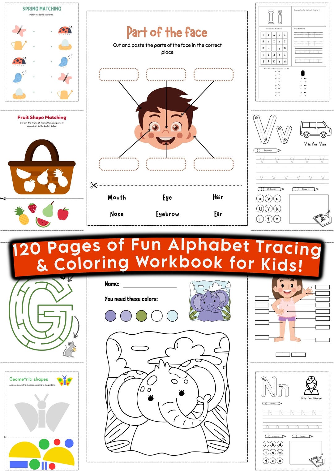 Interactive Alphabet Tracing & Coloring Workbook for Preschoolers – Fun ...