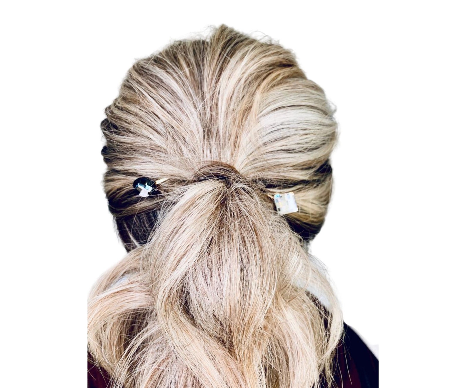 Crystal Hair Pins, Small Hair Pin, Sparkling Hair Pin, Women's Grey ...