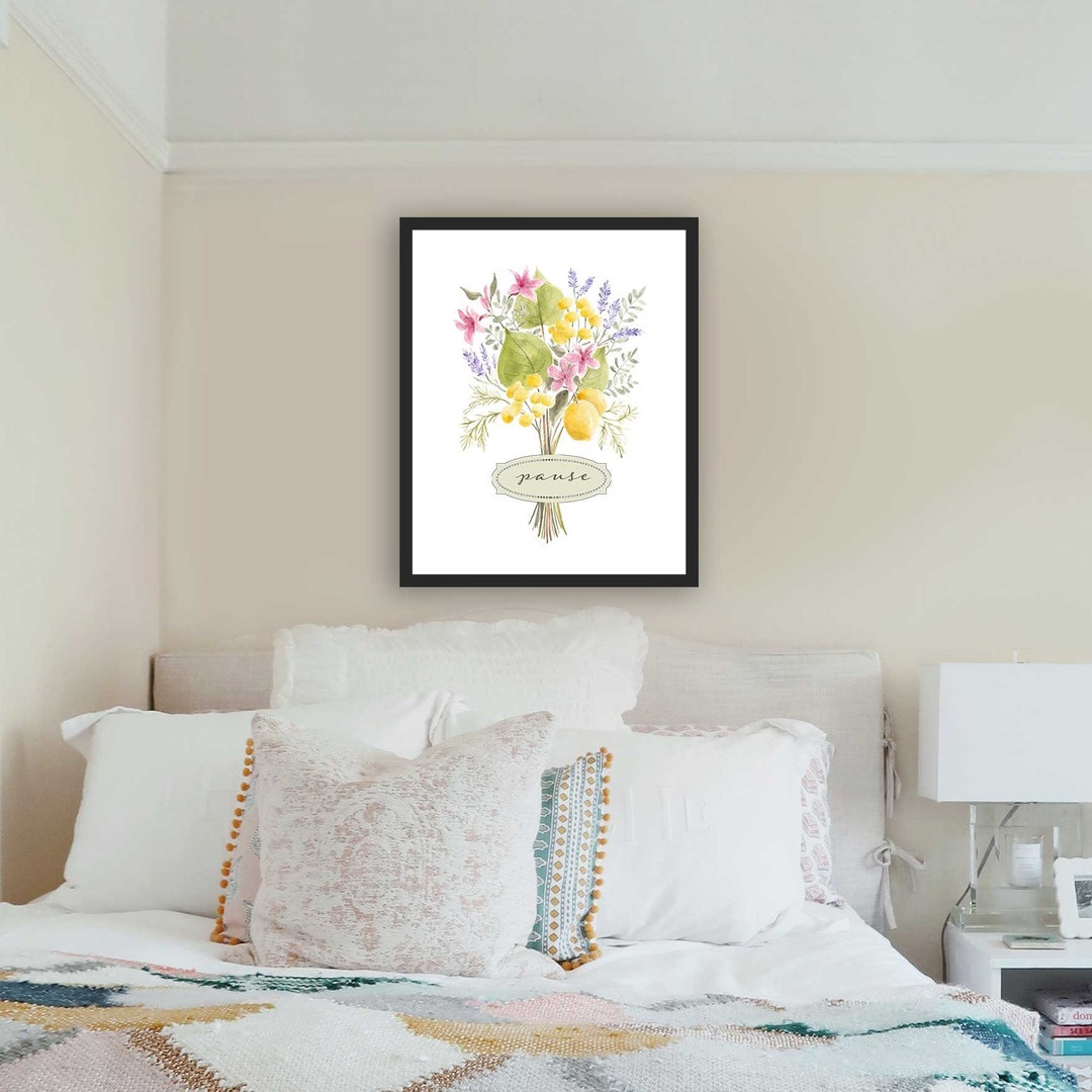 Floral Affirmation Poster Inspirational Quote Wall Art - Etsy