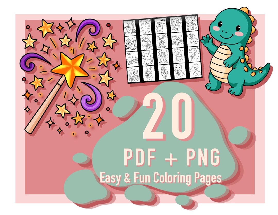 Mini Coloring Pages for Kids 20 Fun and Easy Printable Activities for ...