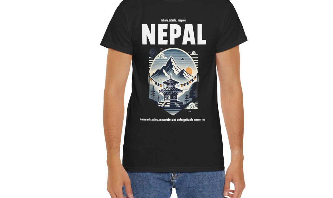 Nepali Flag T-shirt, Nepal Mountains Trekking T-shirt, Unisex ...
