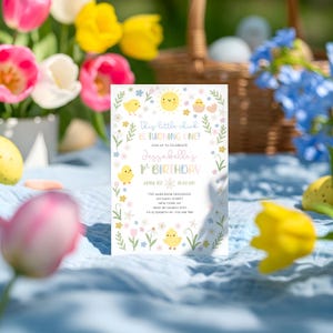 Chicken Birthday Welcome Sign, This Little Chick is Turning One Sign ...