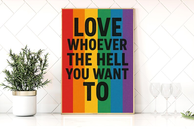 Printable Rainbow Pride Month Event PNG Art - Inspirational LGBTQ ...