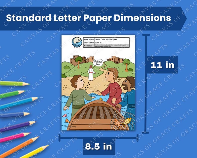 Jesus Calls His Disciples Luke 5:11 Coloring Page | Bible Verse ...