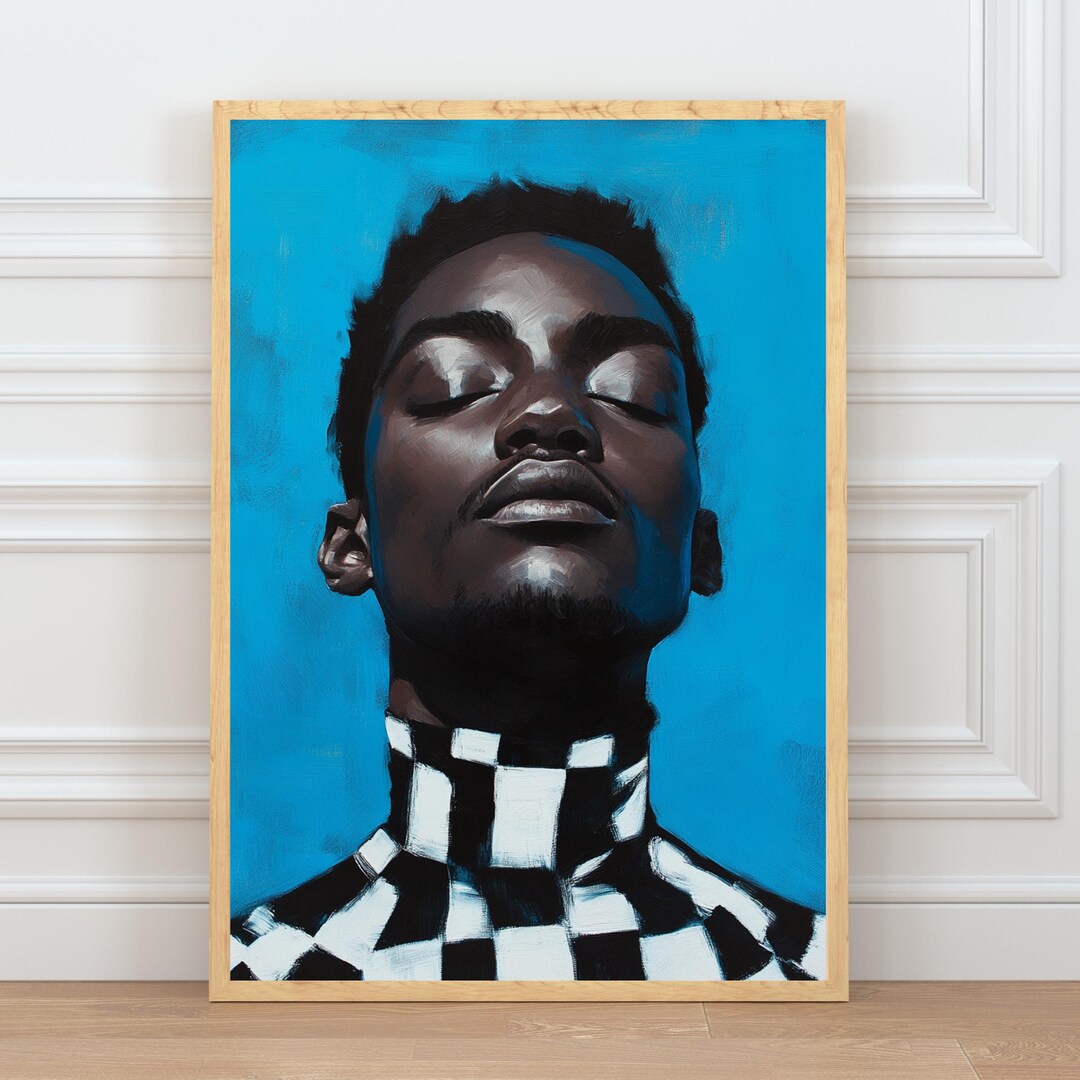 Bold Black Man Portrait Art Afrocentric Print Heritage Art Maximalist ...