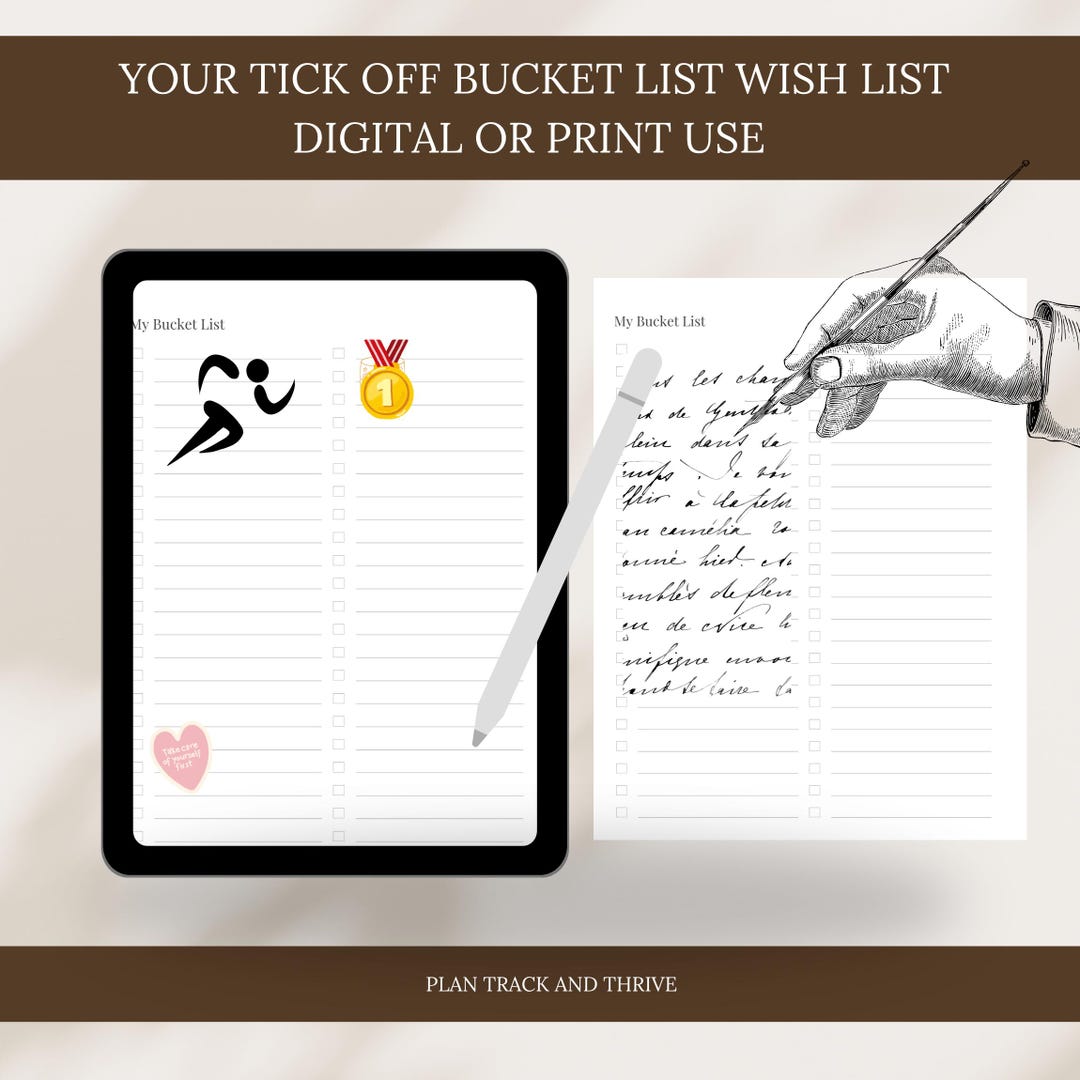 Bucket List Tracker Printable | Goal Setting & Adventure Planner ...