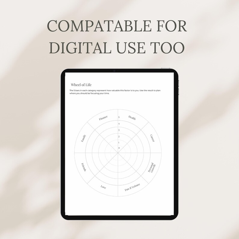 Printable Wheel of Life Template | Life Balance Assessment PDF | Goal ...