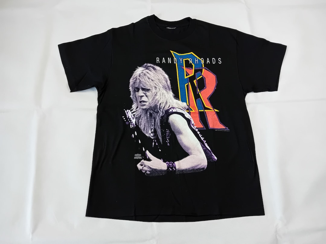 Vintage Rare 1991 Randy Rhoads T-shirt . Ozzy Osbourne Black Sabbath ...